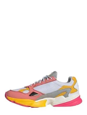 Adidas Falcon W Casual Low Top Sneakers - White/pink/yellow