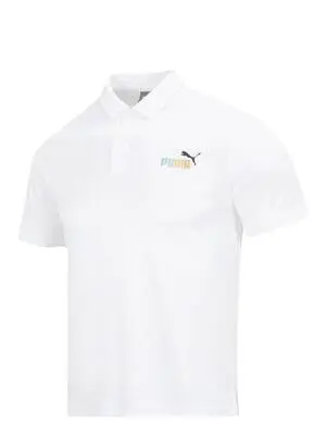 PUMA Graphic Logo Polo Shirt - White