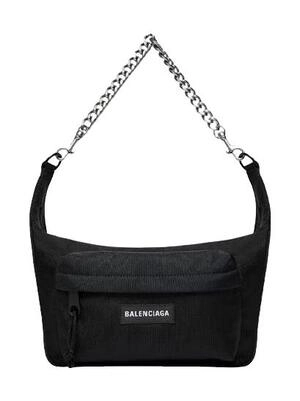 Balenciaga Raver Medium Bag With Chain - Black