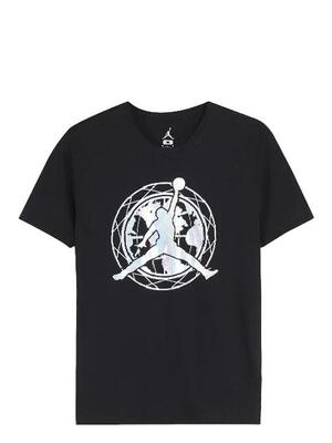 JORDAN Air Laser Pattern Short Sleeve Tee - Black