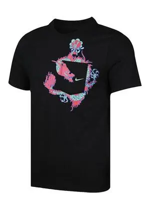 Nike Exploration Pattern Basketball Pocket Short Sleeve - Black