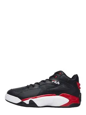 FILA Jamball Mid Basketball Sneakers - Black/red/white