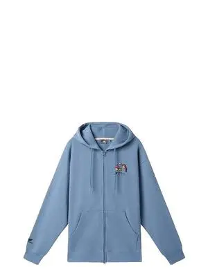 NEW BALANCE Cartoon Graphic Hooded Track Jacket - Blue