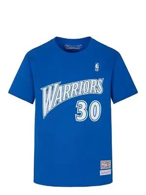 Mitchell & Ness X Nba Golden State Warriors Name Number T-shirt 'stephen Curry 30 - Blue/white