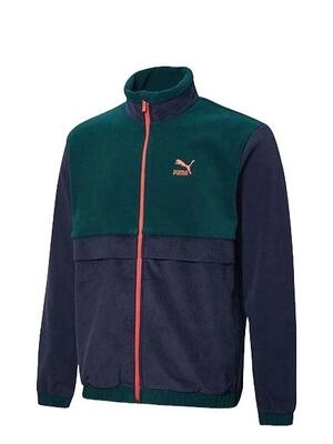 PUMA Retro Colorblock Fleece Jacket - Tan