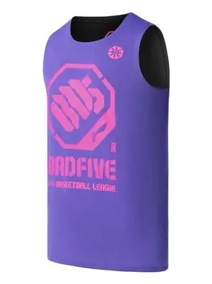 LI-NING X Jon Burgerman Badfive Reversible Basketball Jersey - Purple/pink