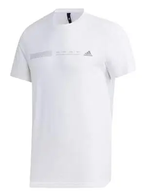 Adidas Minimalistic Logo Solid Color Short Sleeve - White
