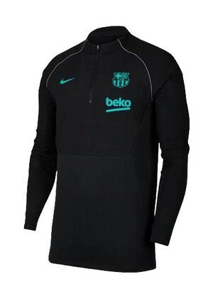 Nike Fc Barcelona Vaporknit Strike Winter Warrior Pullover - Black