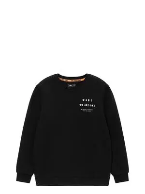 LI-NING Wade Series Pullover With Graphic Print - Black