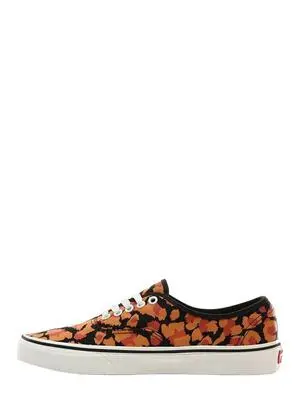 VANS Authentic Leopard Print Lace-up Sneakers - Black/red