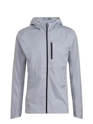 Adidas Zipper Hooded Track Jacket - Light Silver