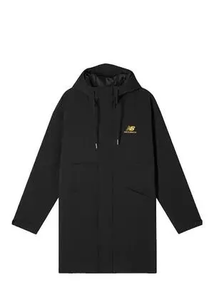 NEW BALANCE Long Hooded Jacket - Black/yellow