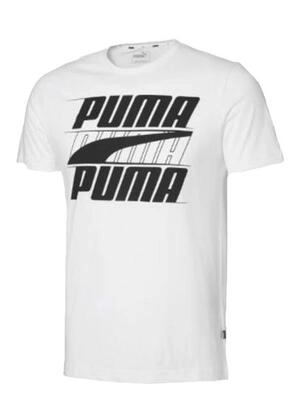 PUMA Round Neck Short Sleeve Rebel Basic - White