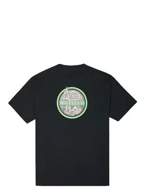 CONVERSE Logo Printing Round Neck Short Sleeve - Black