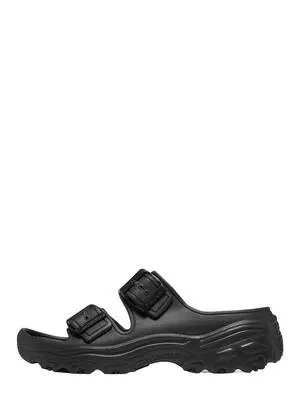 Sketchers D'lites 2.0 Buckled Sandals - Black