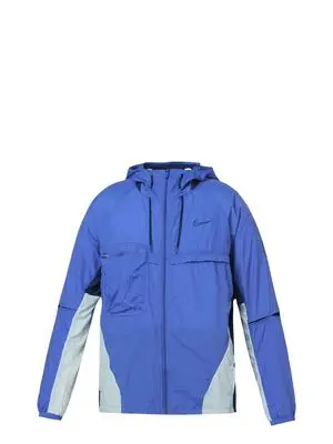 Nike Hooded Track Jacket With Zip Up And Pockets - Blue