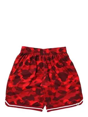 A BATHING APE Color Camo Wide Fit Shorts - Red