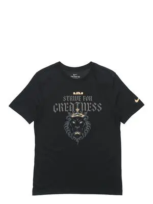 Nike Lebron James Basketball Sports Printing Round Neck Short Sleeve - Black
