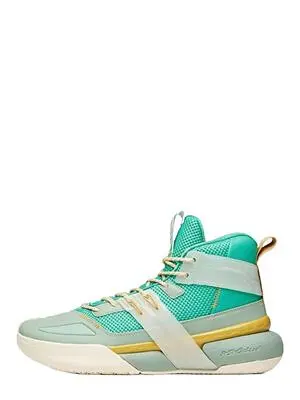 ANTA Quick Battle 4 High Top Sneakers - Green/yellow/beige