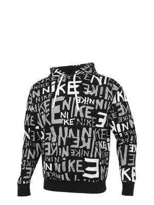 Nike Club Pullover Hoodie With Graphic Print - Black