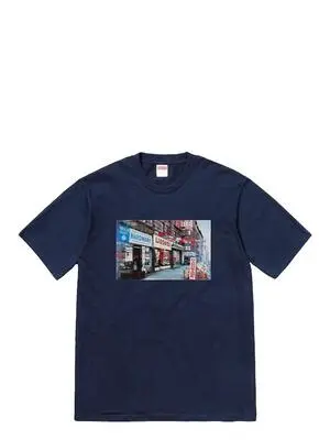 Supreme Ss18 Hardware Tee Navy Printing Short Sleeve Navy - Blue
