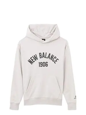 NEW BALANCE Essentials Varsity Hoodie - White/black