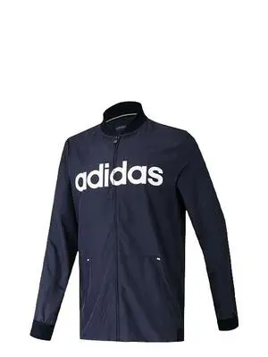 Adidas Logo Alphabet Print Track Jacket - Blue