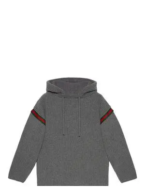 GUCCI Gucci Wool Cashmere Sweater With Hood 'grey'