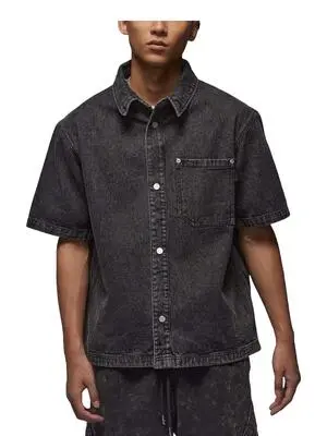 JORDAN Denim Shirt Asia Sizing - Washed Black