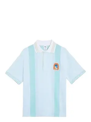 PUMA Apres Court Short Sleeve Polo Shirt - Blue