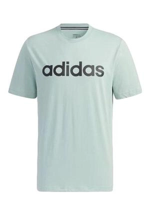 Adidas Neo Logo Printing Sports Round Neck Short Sleeve Green - Multi-color