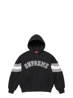 Supreme Ss26 Filled Zip Up Hooded Sweatshirt - Black