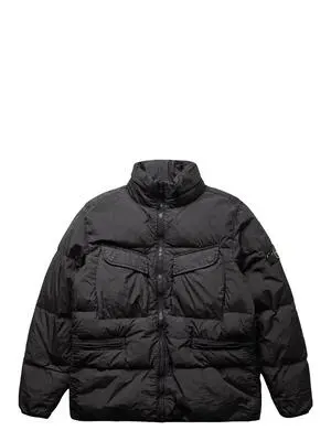 Stone Island Logo Patch Padded Jacket - Black