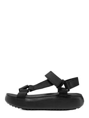 Sketchers Pop Ups 3.0 Platform Sandals - Black