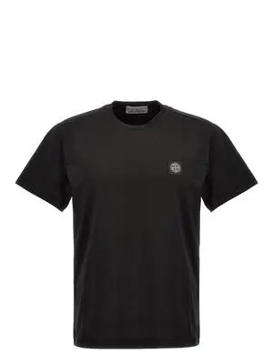 Stone Island Stone Island Garment Dyed Logo T-shirt 'black' Black