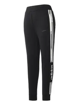 Adidas Neo Side Logo Printing Slim Fit Casual Sports Long Pants - Black