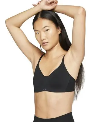 Nike Dri-fit Alate Minimalist Light Support Padded Sports Bra - Black