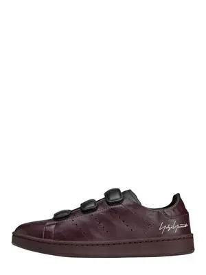 Adidas Y-3 Stan Smith Hook-and-loop Sneakers - Shadow Maroon/black
