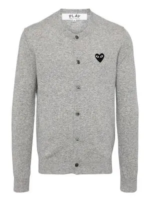 Play Comme Des Garcon Emblem Cardigan - Black