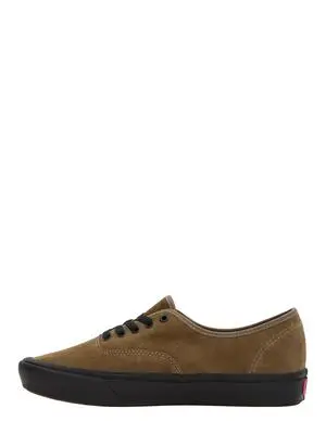 VANS Authentic Comfycush Suede Lace-up Sneakers - Brown/black