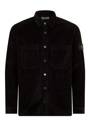Stone Island Stone Island Corduroy 400tc Overshirt 'black' Black