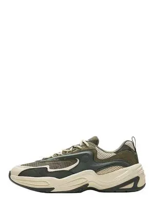 ANTA Through" Sneakers - Olive Green/beige