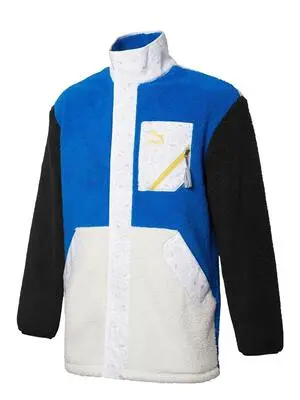 PUMA Stand Collar Casual Jacket - Blue/white