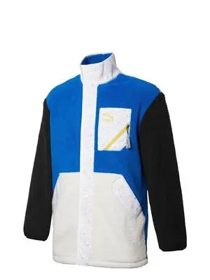 PUMA Stand Collar Casual Jacket - Blue/white