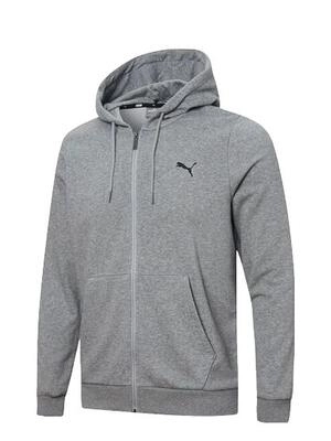 PUMA Ess Logo Hooded Jacket - Grey