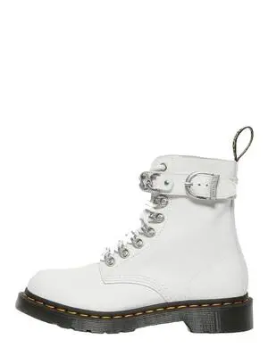 Dr. Martens Dr. Martens Pascal Chain Leather Lace Up Boot White