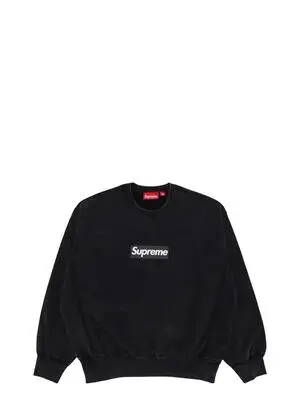 Supreme Washed Box Logo Crewneck - Black