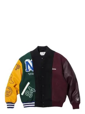 Supreme X Mm6 Maison Margiela Split Varsity Jacket - Multicolor