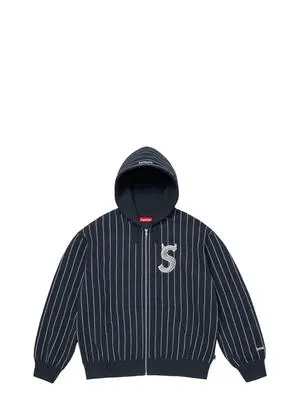 Supreme Ss26 Devil Logo Zip Up Hooded Sweatshirt 'stripe - Black