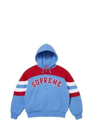 Supreme Zip Up Hooded Sweatshirt - Light Blue